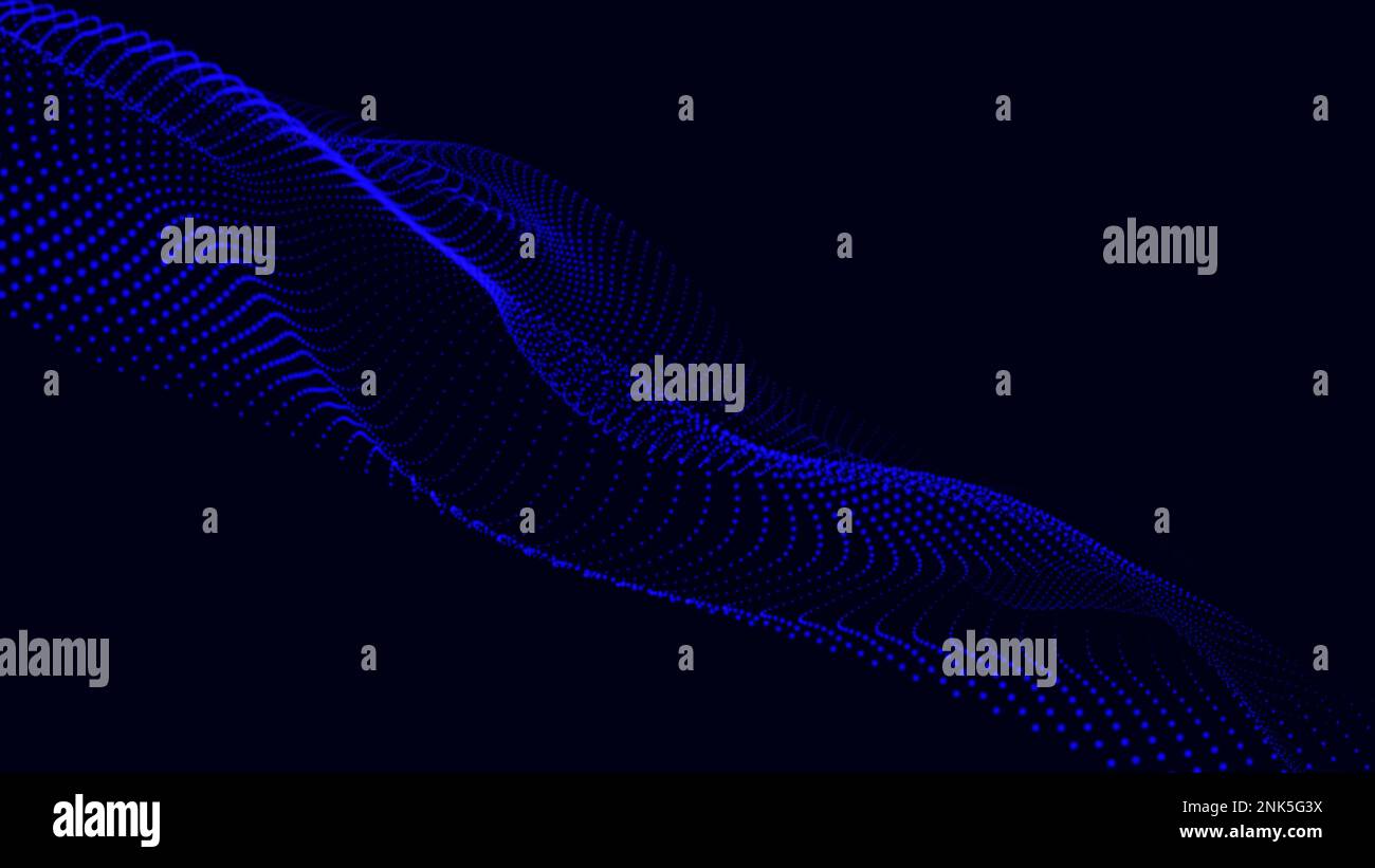 Animation cyber or technology background. Abstract technology wave ...