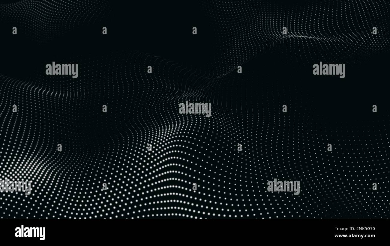 Black And White Abstract Trapcode Form Digital Particle Wave And Lights