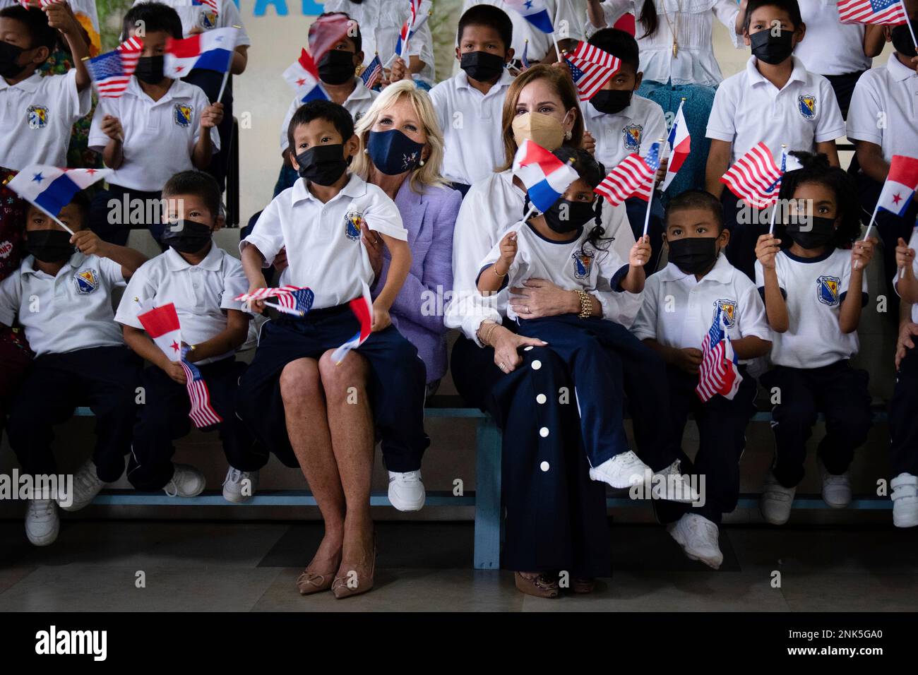First lady Jill Biden and Panama's first lady Yazmin Colón de Cortizo ...