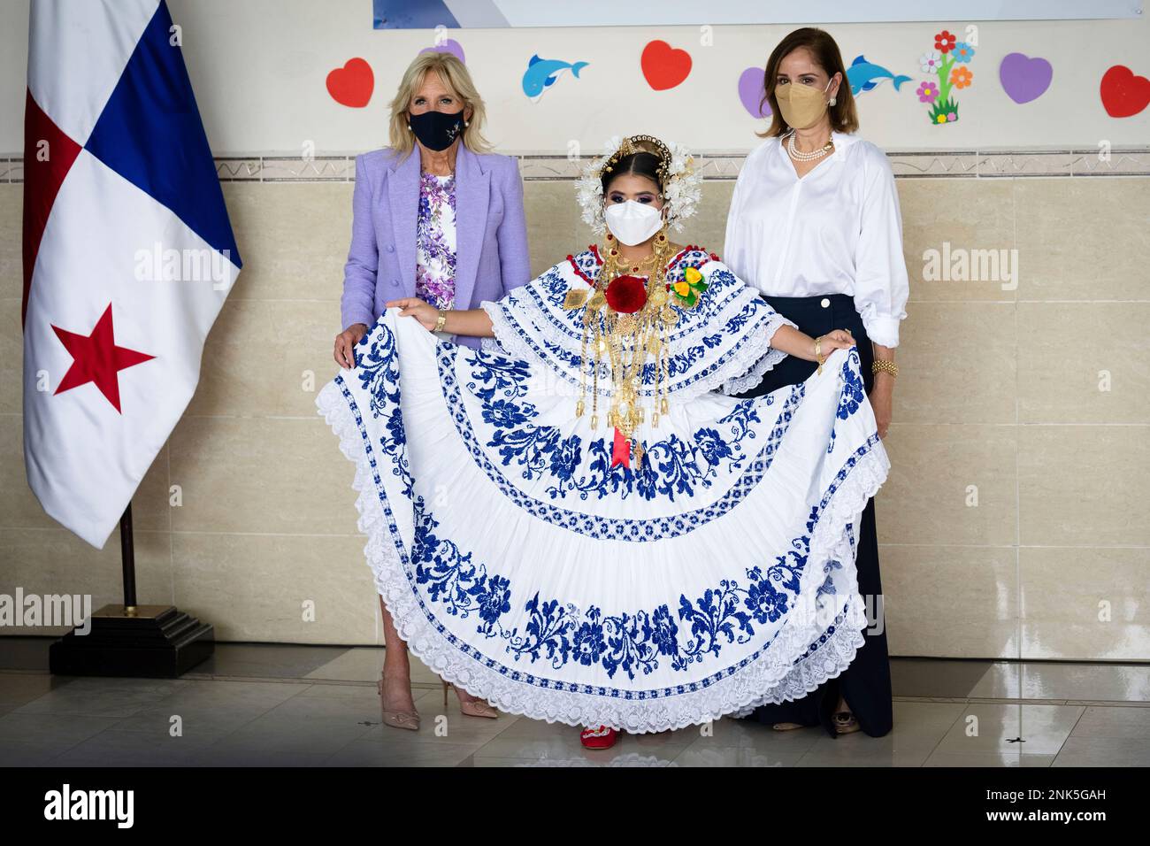 First lady Jill Biden and Panama's first lady Yazmin Colón de Cortizo ...