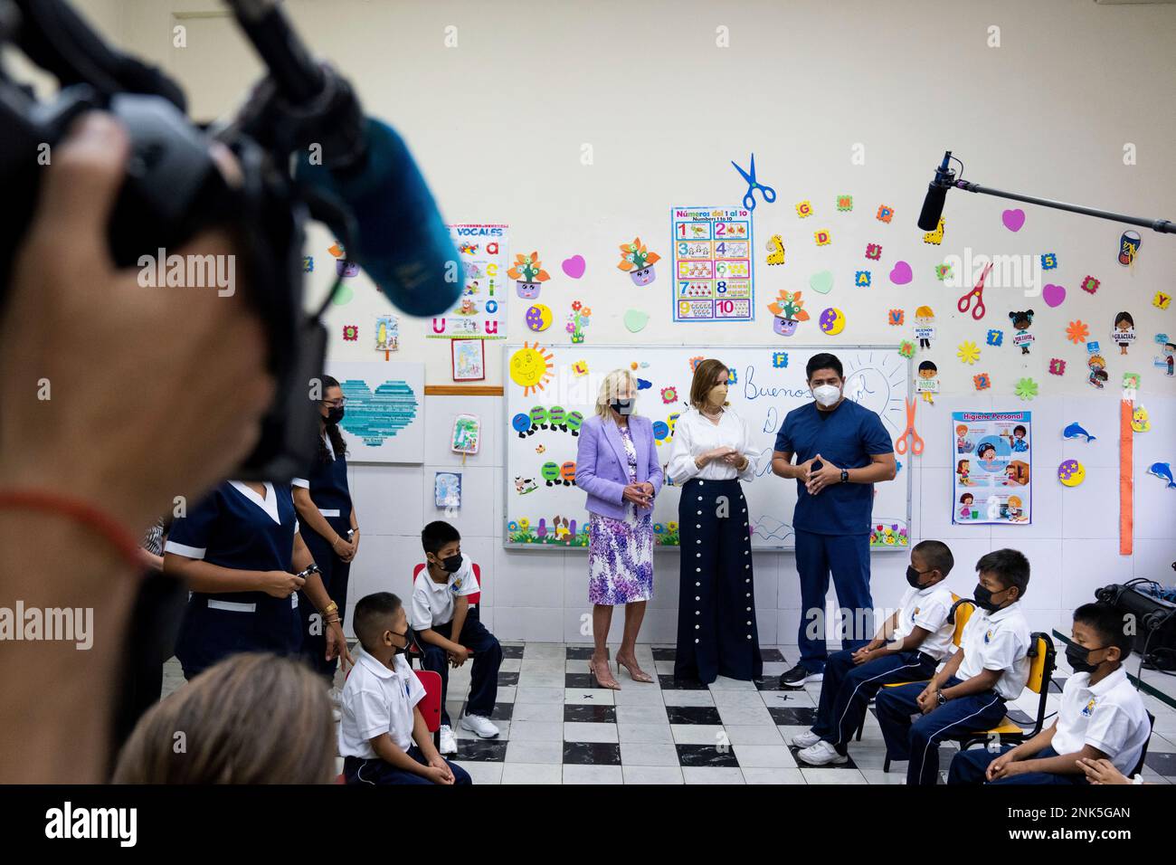 First lady Jill Biden and Panama's first lady Yazmin Colón de Cortizo ...