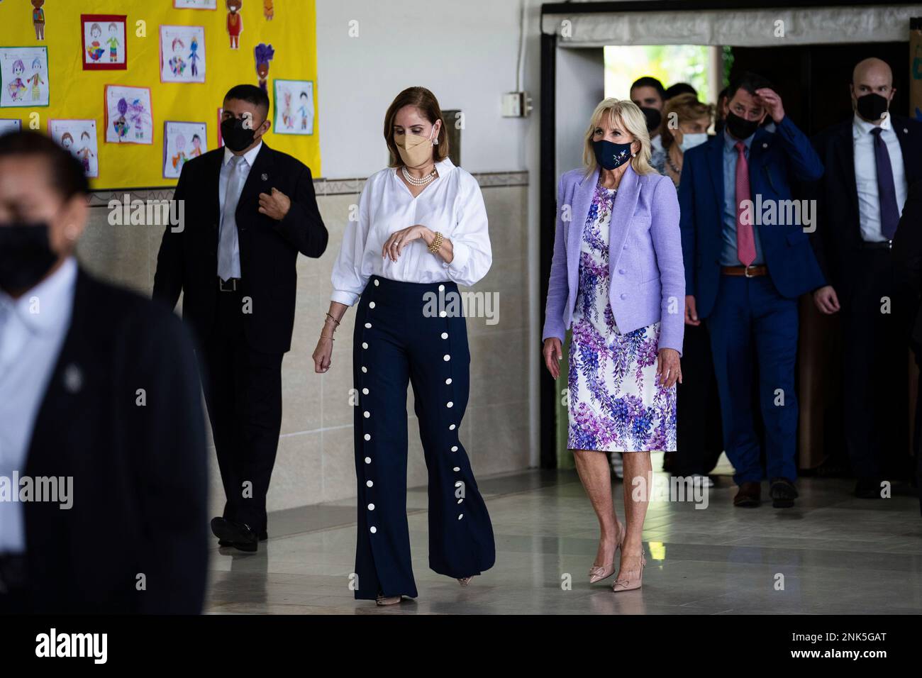 First lady Jill Biden and Panama's first lady Yazmin Colón de Cortizo ...