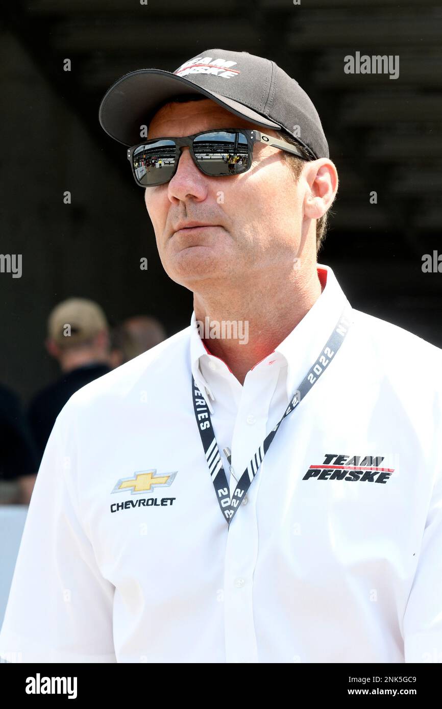 INDIANAPOLIS, IN - MAY 20: Tim Cindric, President of Team Penske, walks ...