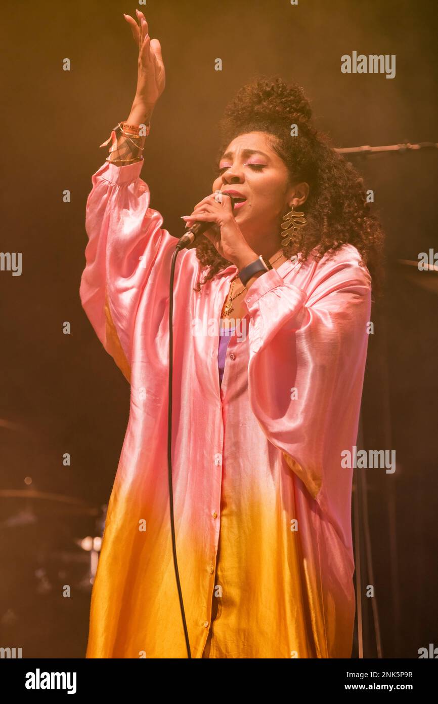 Holly Cook performing during the 40th Anniversary of the WOMAD Festival ...