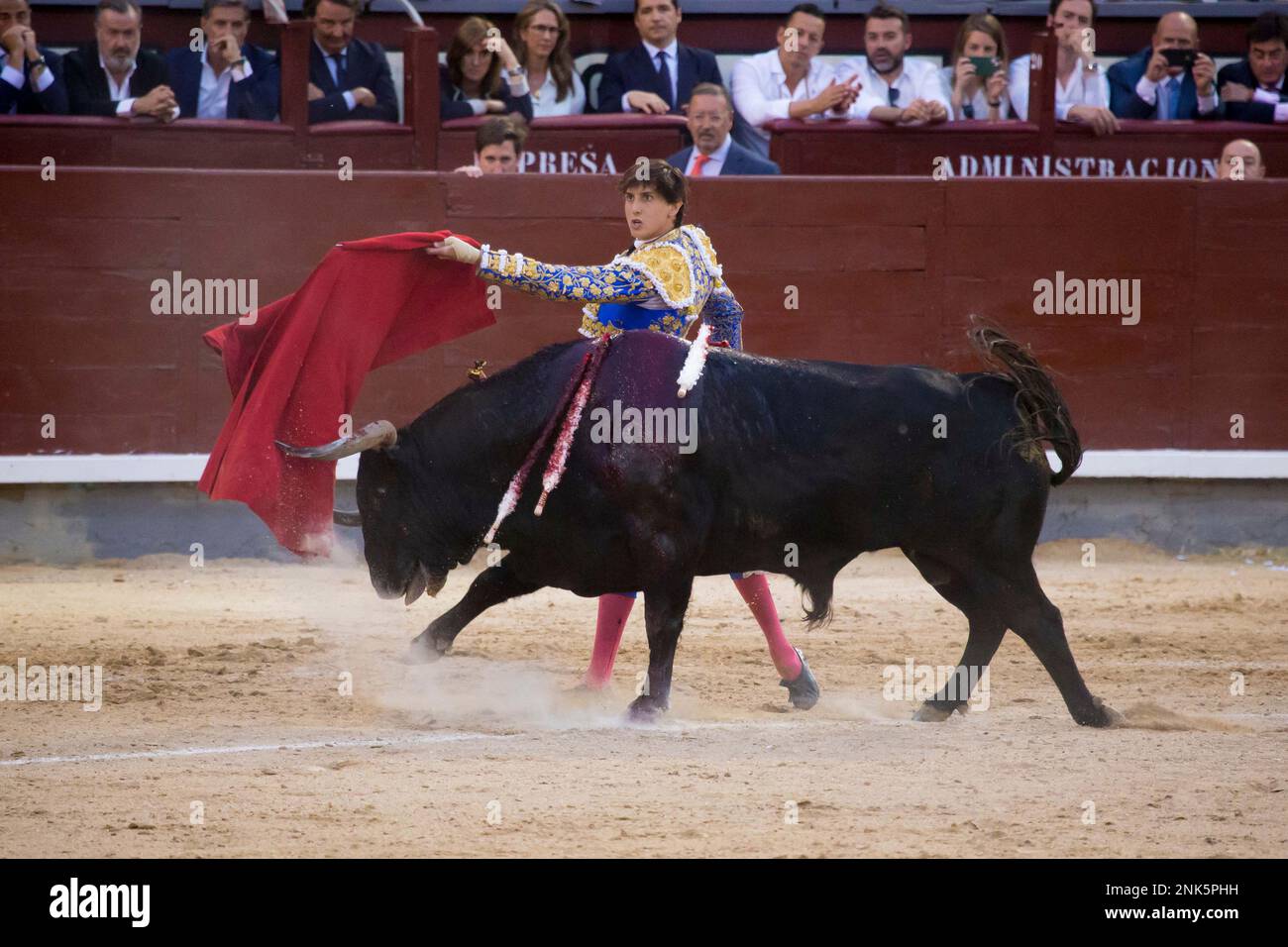 Andrés Roca Rey during his bullfighting performance at the Plaza de las ...