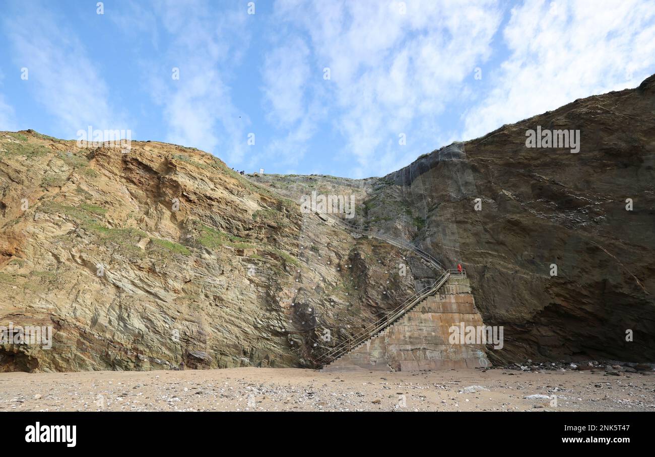 Whipsiderry Cliffs seen in Newquay, days after protests and arguments ...