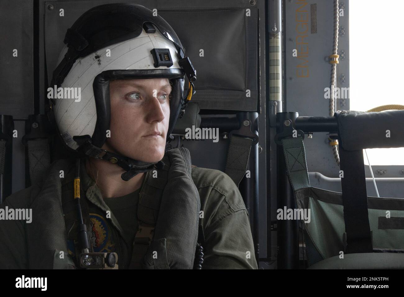 U.S. Marine Corps Capt. Kricket Harper, a CH-53K King Stallion pilot ...
