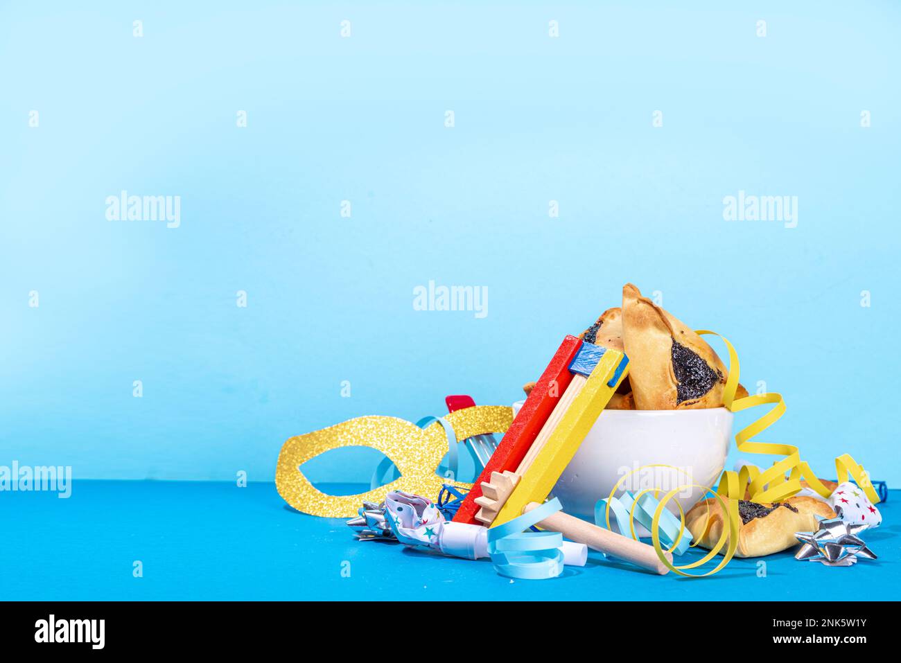 Jewish holiday Purim greeting card background, jewish spring start ...