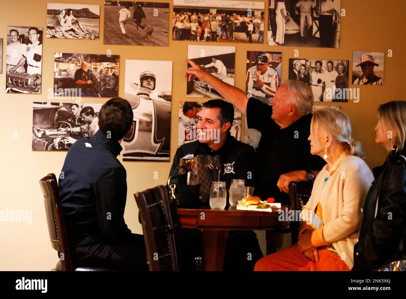 SPEEDWAY, IN - MAY 18: From left to right Kyle Kirkwood, Larry Foyt, AJ ...
