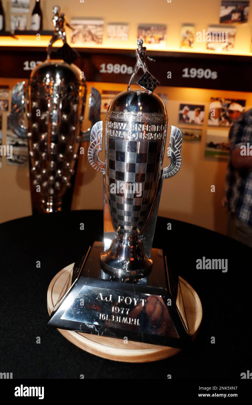 SPEEDWAY, IN - MAY 18: A Baby Borg Trophy on display that was presented ...