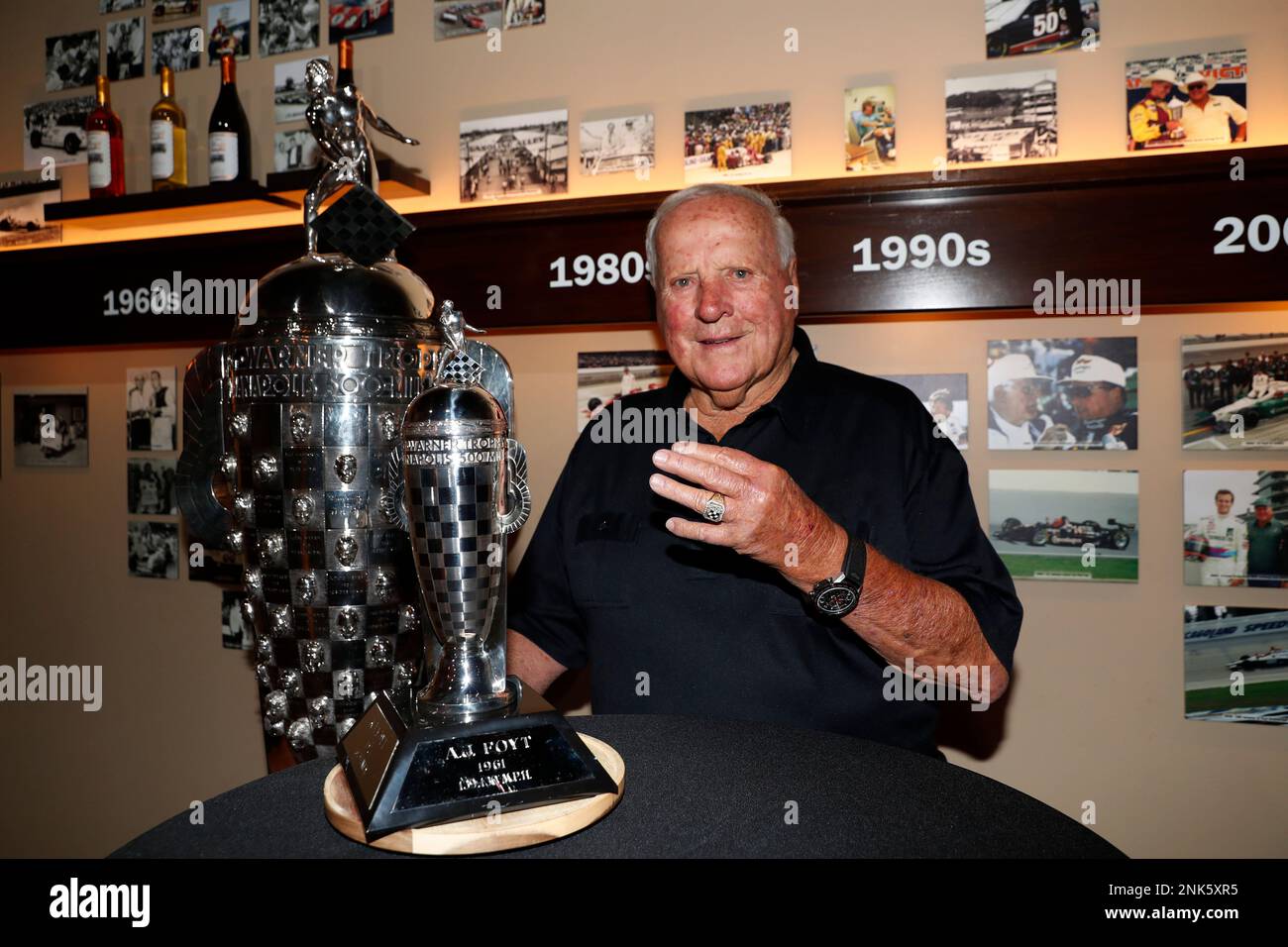 SPEEDWAY, IN - MAY 18: IndyCar legendary driver A.J. Foyt poses for a ...