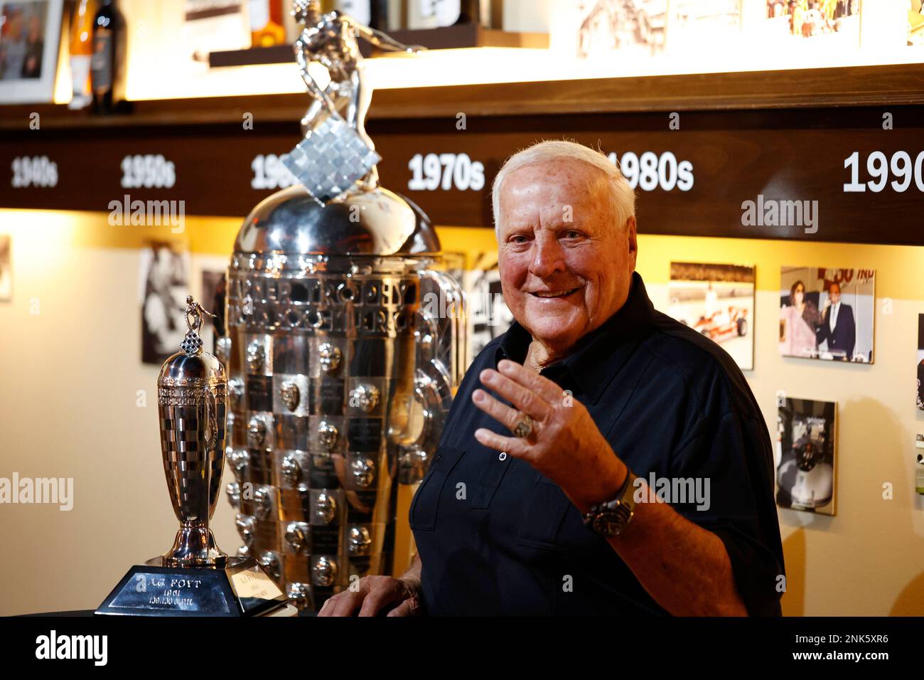 SPEEDWAY, IN - MAY 18: IndyCar legendary driver A.J. Foyt poses for a ...