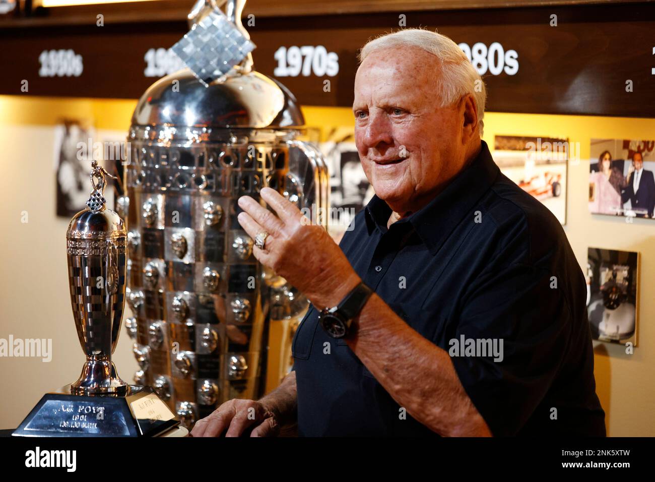 SPEEDWAY, IN - MAY 18: IndyCar legendary driver A.J. Foyt poses for a ...