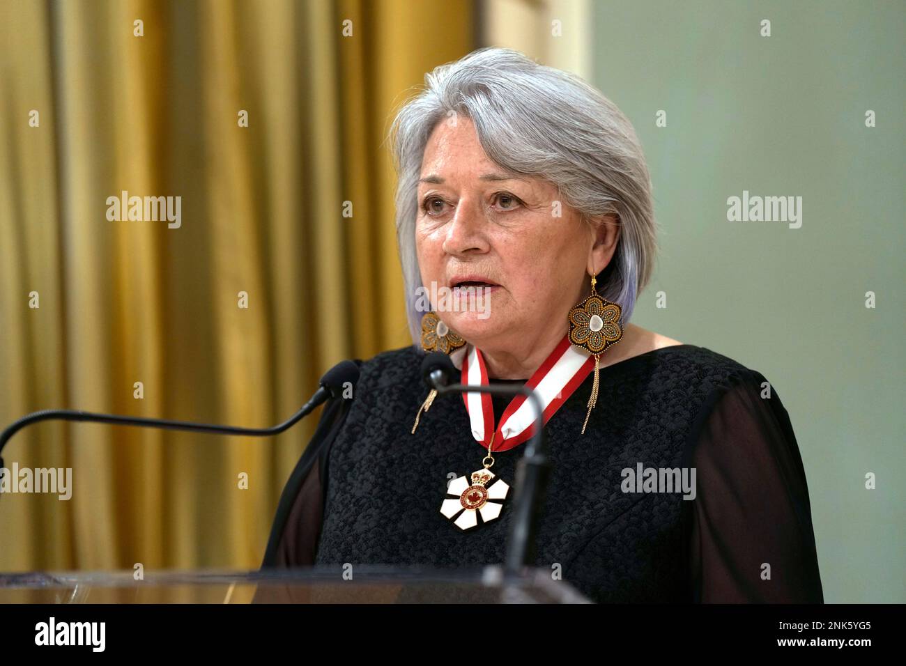 Mary Simon, Governor General of Canada, speaks during a special evening ...