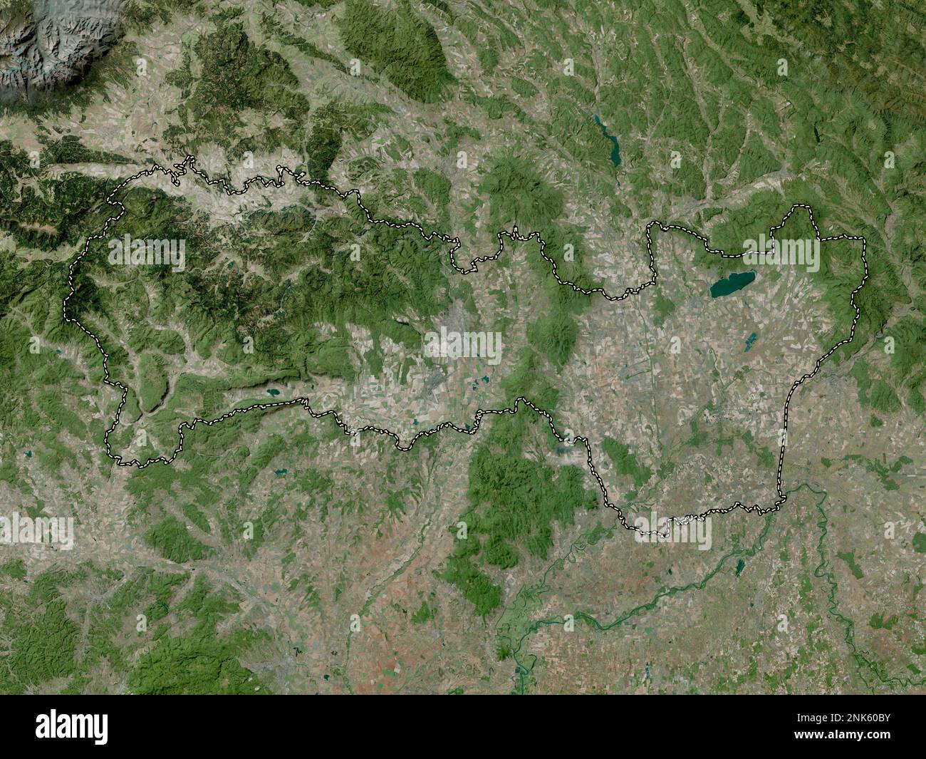 Kosicky, region of Slovakia. High resolution satellite map Stock Photo ...