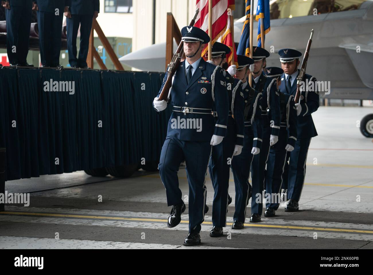 Honor guard Airmen participate in the 11th Air Force change of command ...