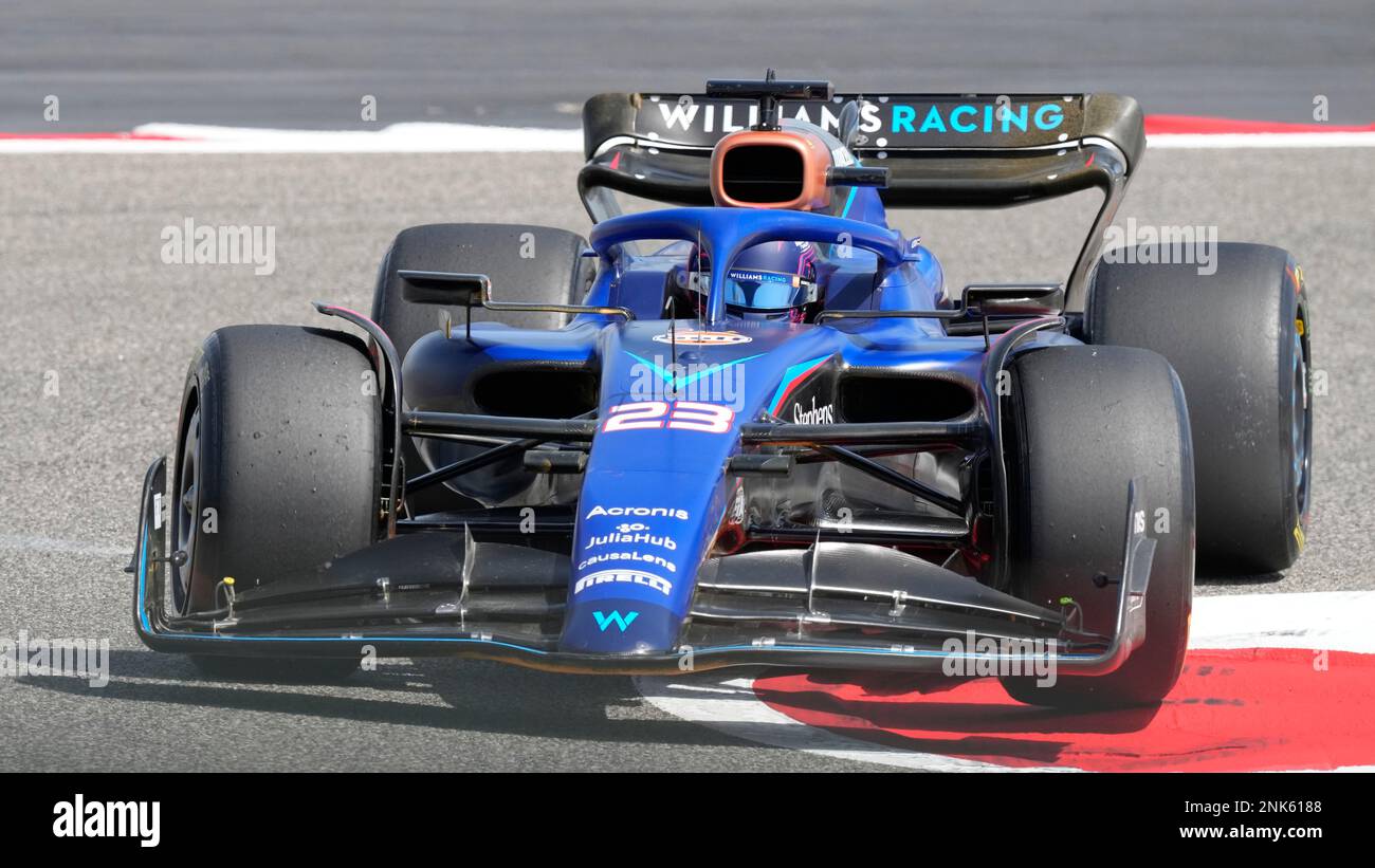 Williams driver Alexander Albon of Thailand steers his car during a ...