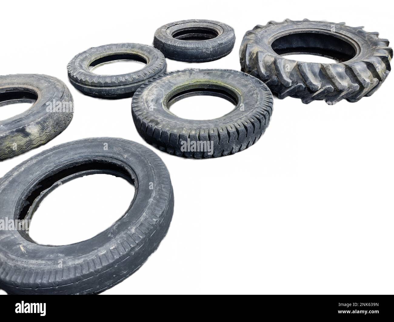 tractor tires and other types of tires - transport Stock Photo - Alamy