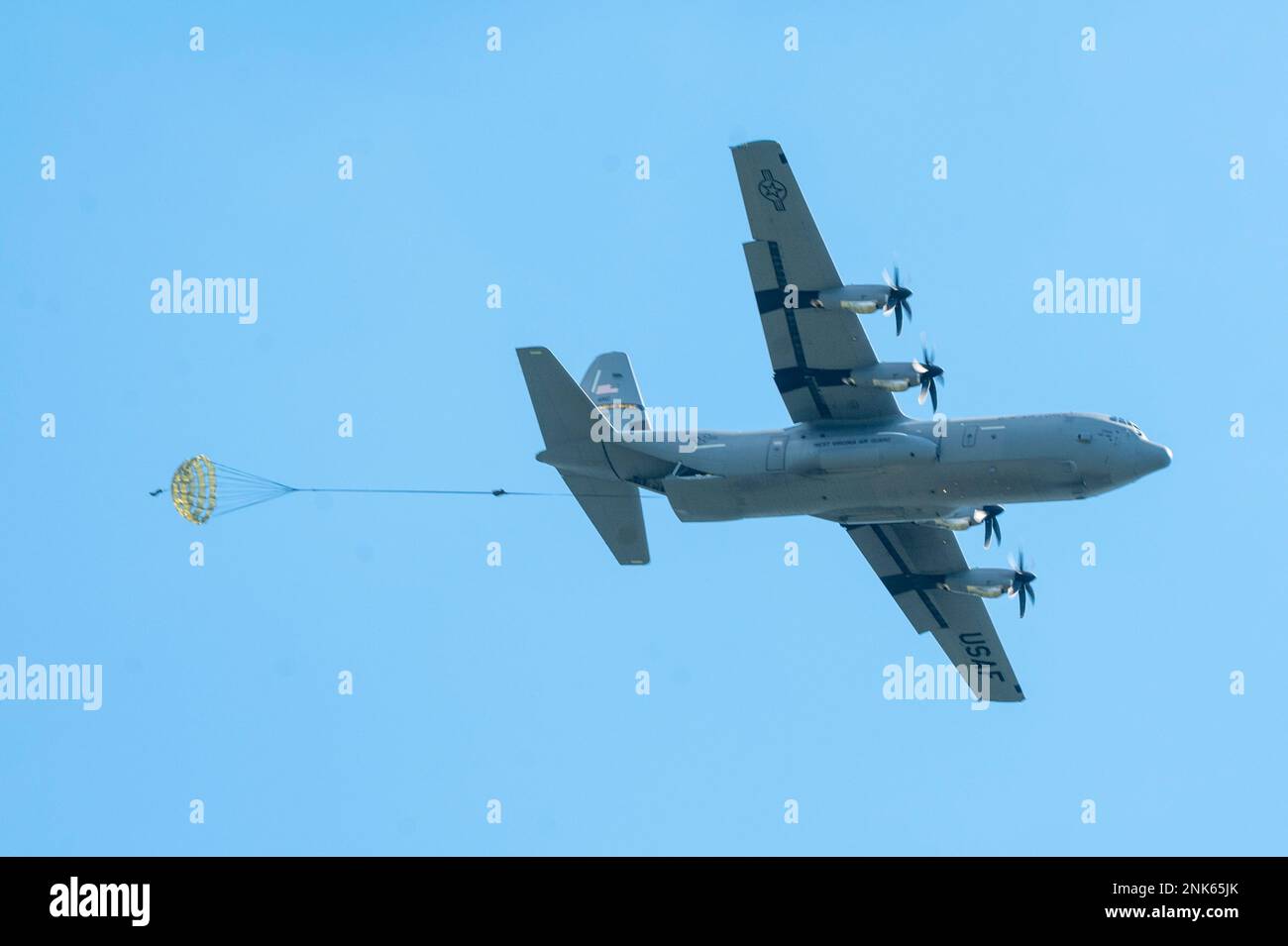 A C-130J-30 Super Hercules assigned to the 130th Airlift Wing ...