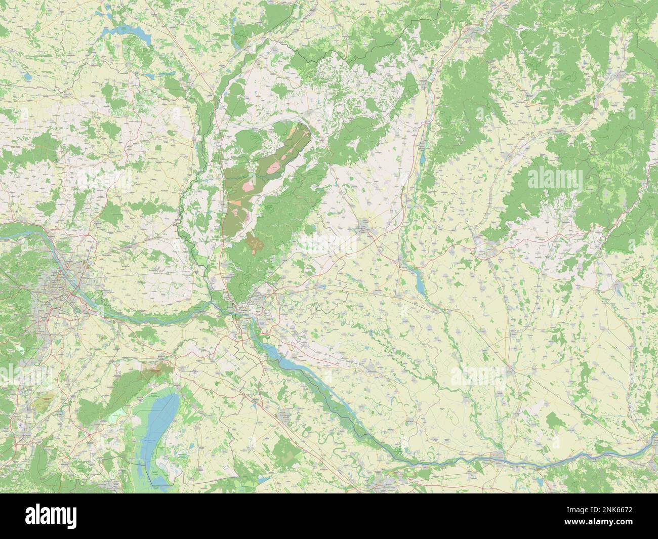 Trnavsky, region of Slovakia. Open Street Map Stock Photo - Alamy