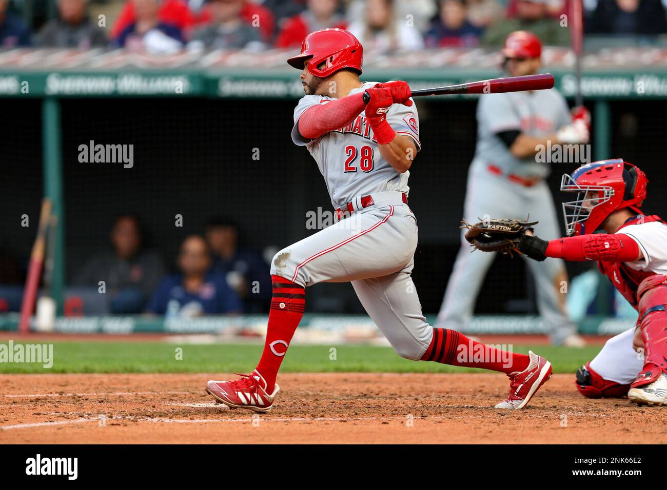 CLEVELAND, OH - MAY 17: Cincinnati Reds left fielder Tommy Pham (28 ...