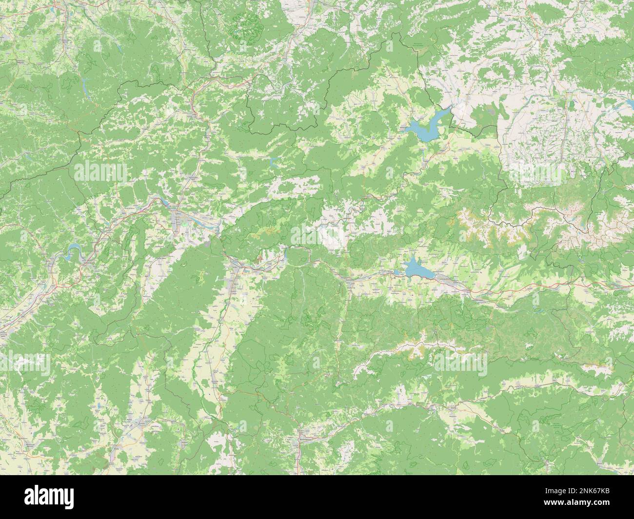 Zilinsky, region of Slovakia. Open Street Map Stock Photo - Alamy