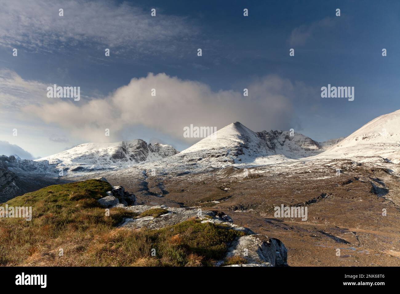The An Teallach mountain ridge near Dundonnell in Wester Ross, Scottish ...