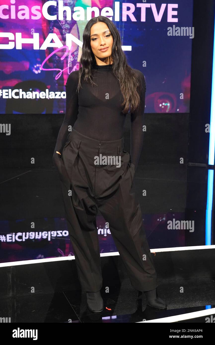 The singer Chanel poses before the press conference organized by RTVE ...