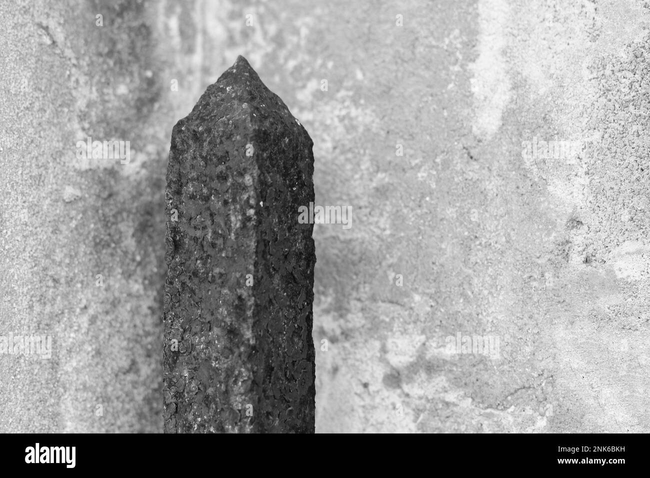 Fence sharp points Black and White Stock Photos & Images - Alamy