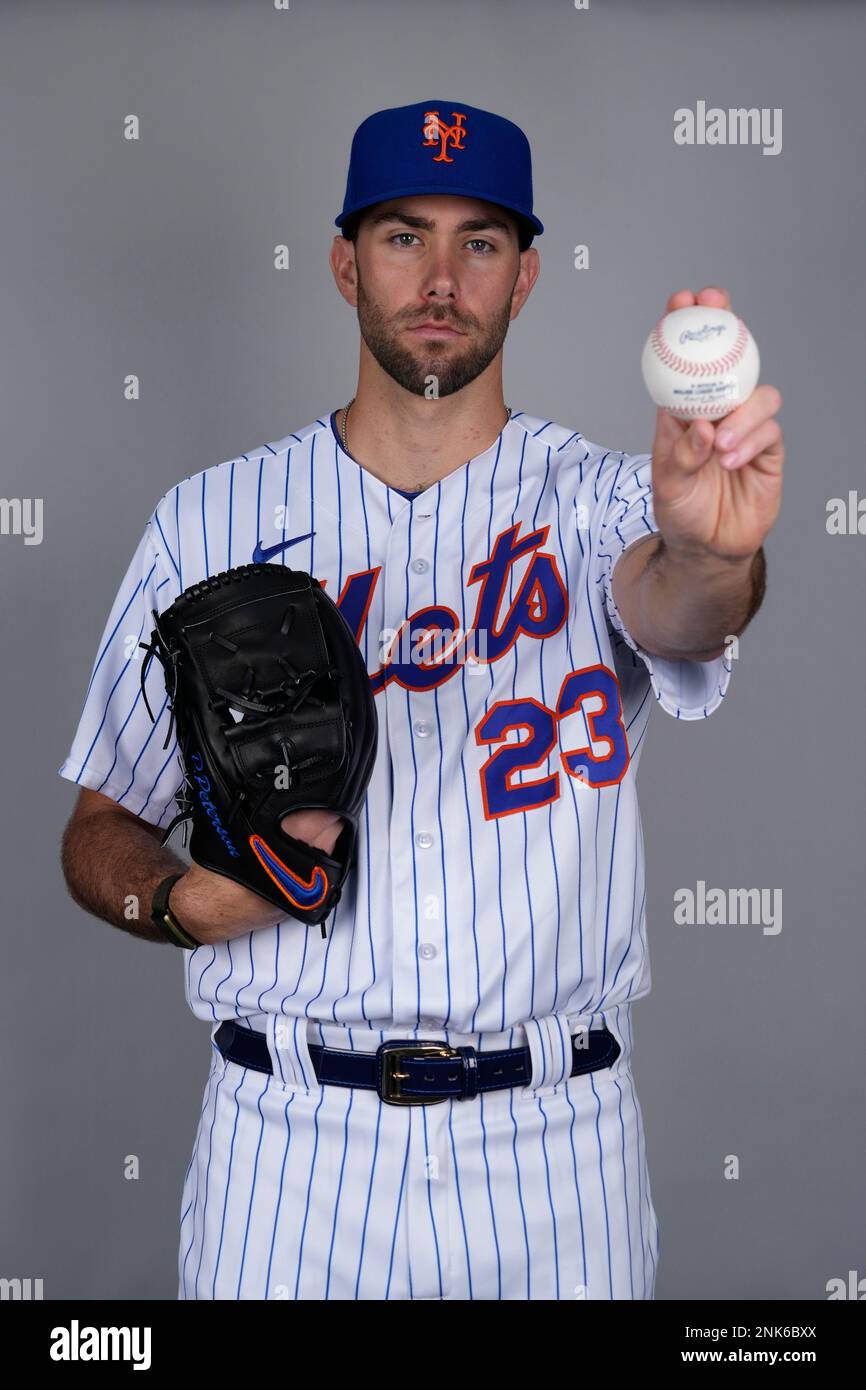 This is a 2023 photo of David Peterson of the New York Mets baseball team. This image reflects ...