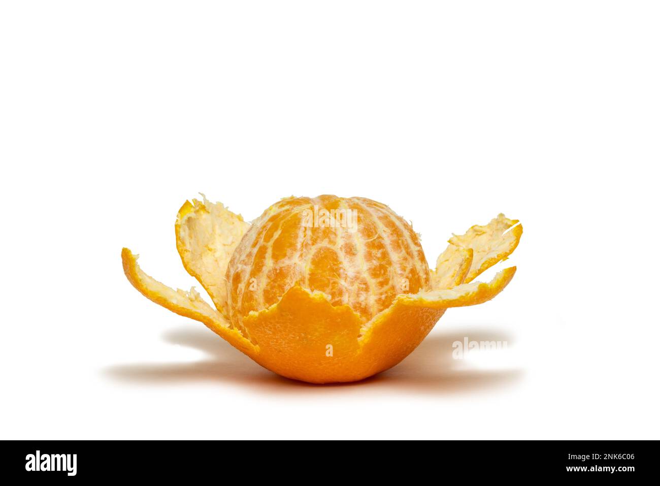 A Mandarin Orange Peeled Open Stock Photo - Alamy