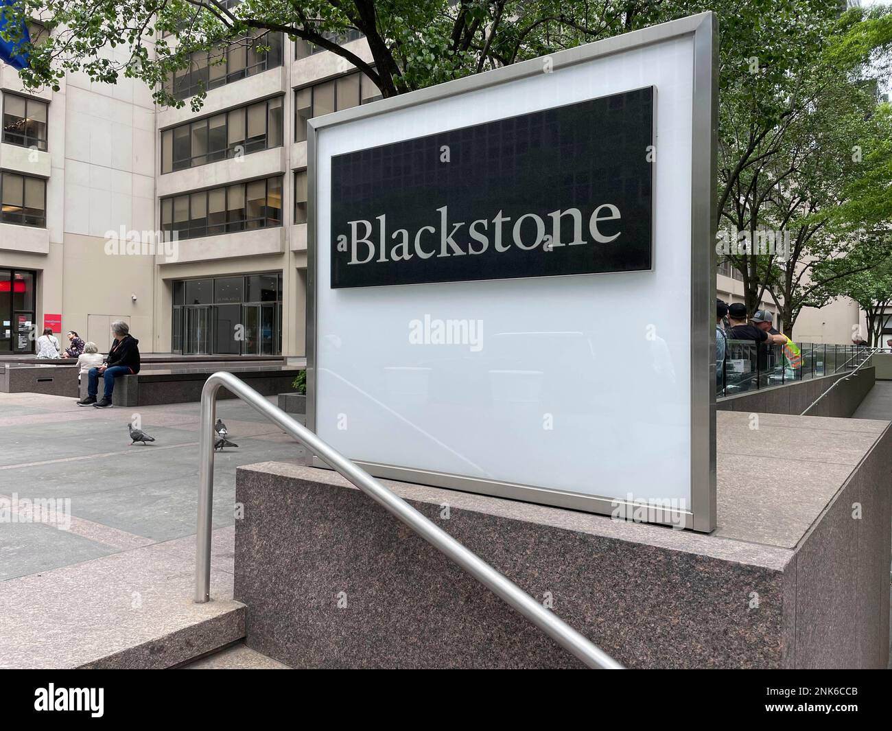 Photo by: STRF/STAR MAX/IPx 2022 5/16/22 An Blackstone sign is seen in ...