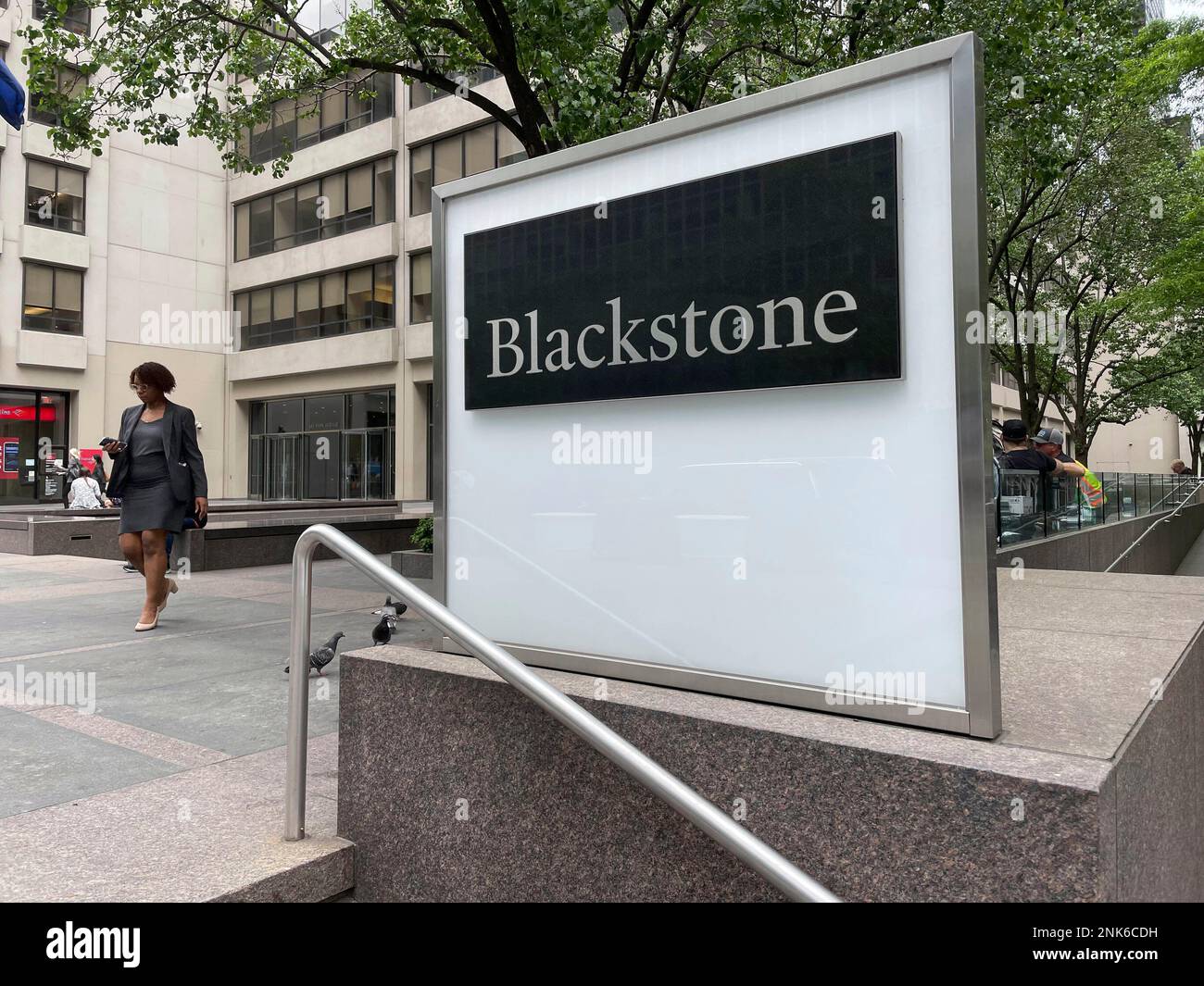 Photo by: STRF/STAR MAX/IPx 2022 5/16/22 An Blackstone sign is seen in ...