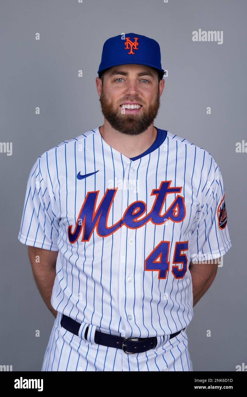 This is a 2023 photo of Sam Coonrod of the New York Mets baseball team. This image reflects the ...