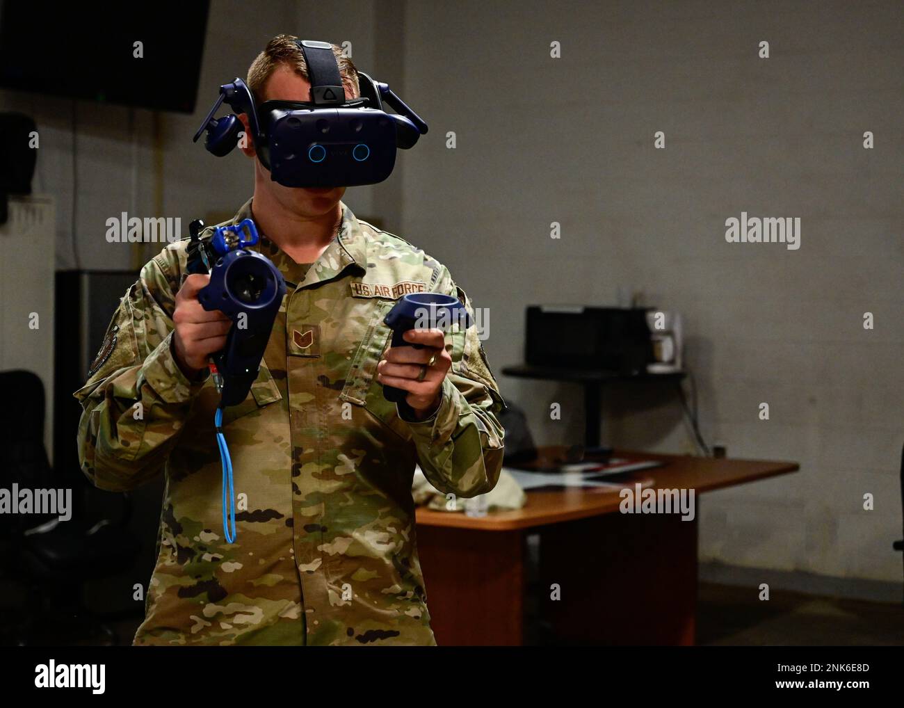 An Airman from the 19th Maintenance Squadron tests new virtual reality ...