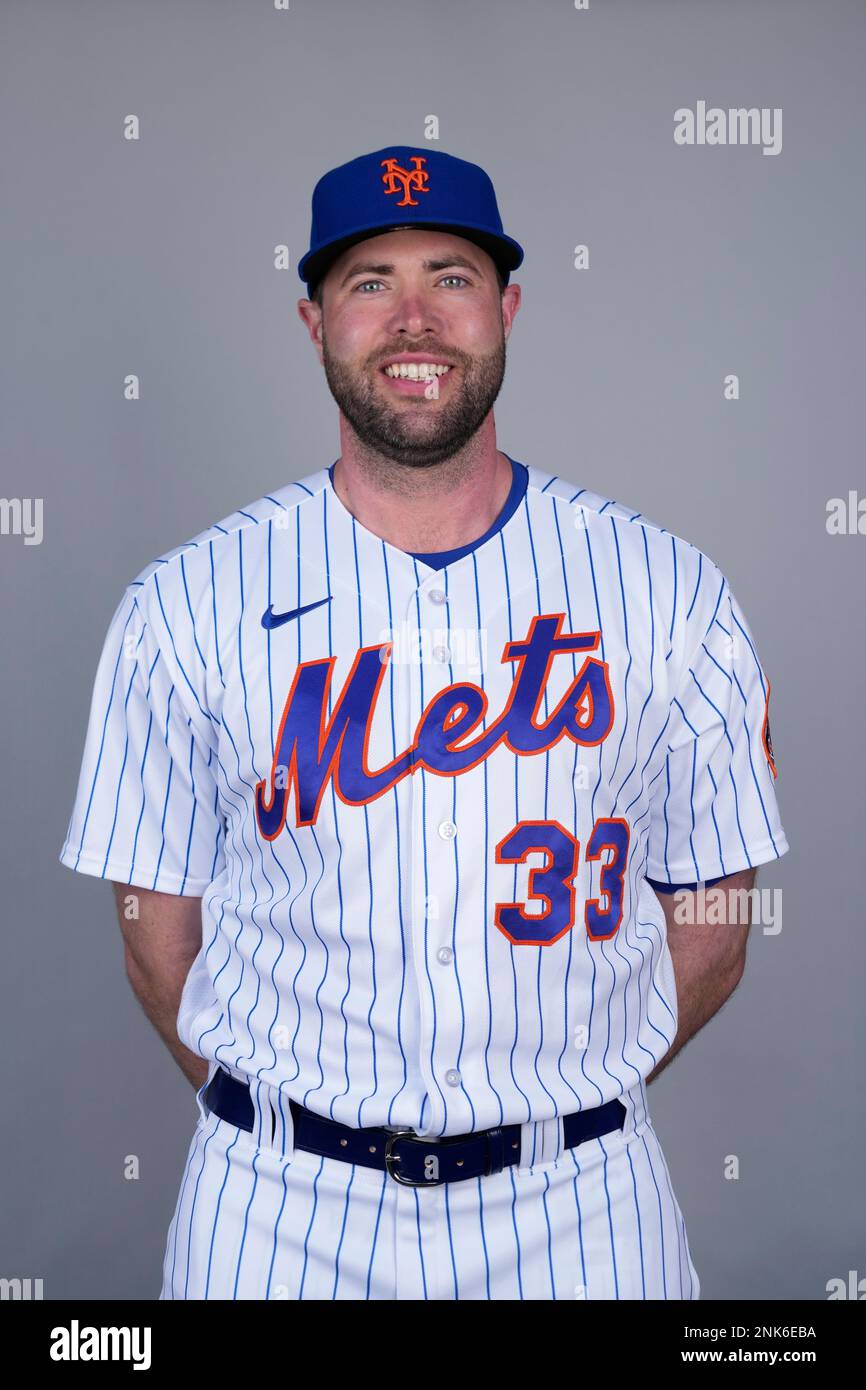 This is a 2023 photo of Darin Ruf of the New York Mets baseball team ...