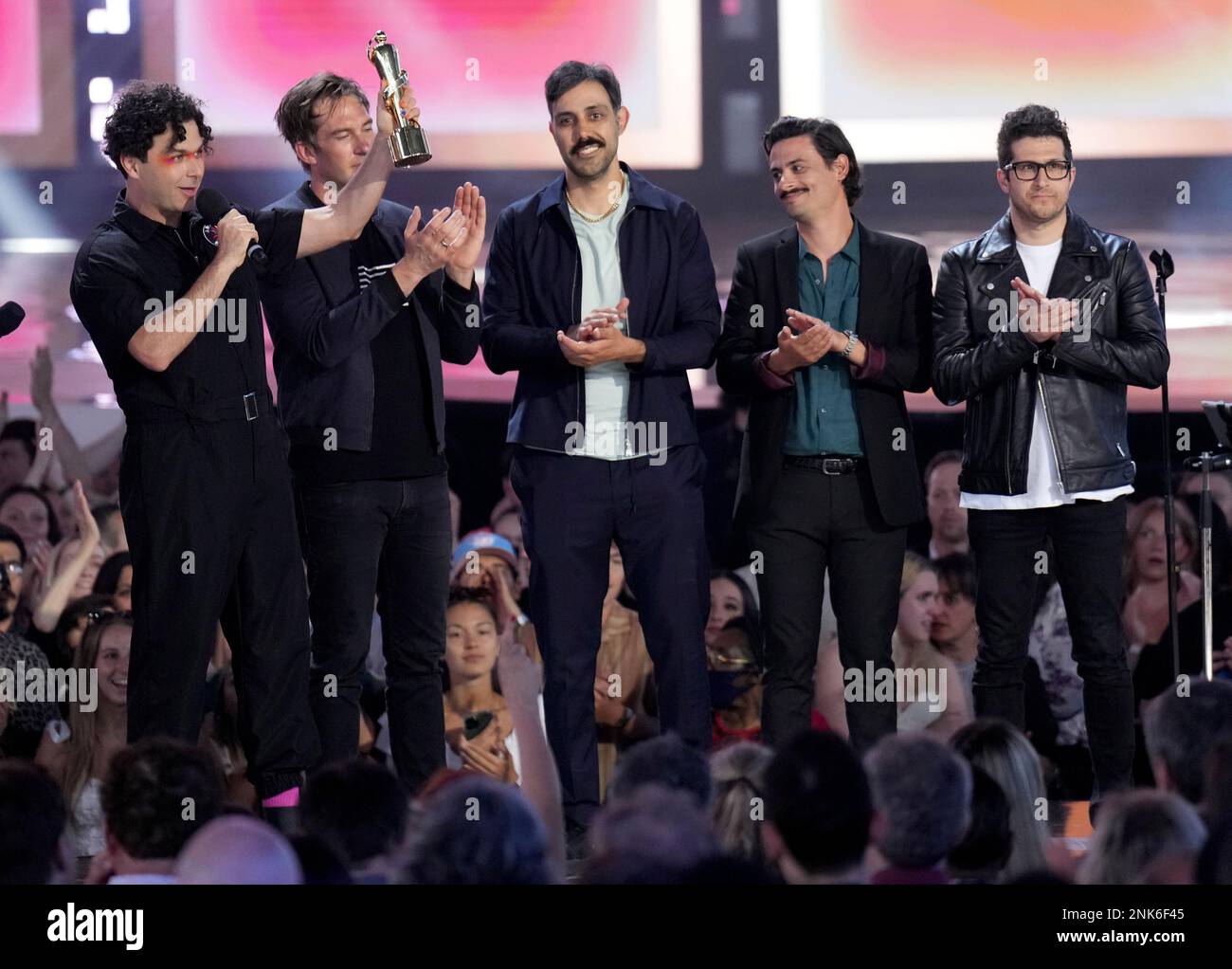 The Arkells hold up their Juno Award for Group of the Year at the ...