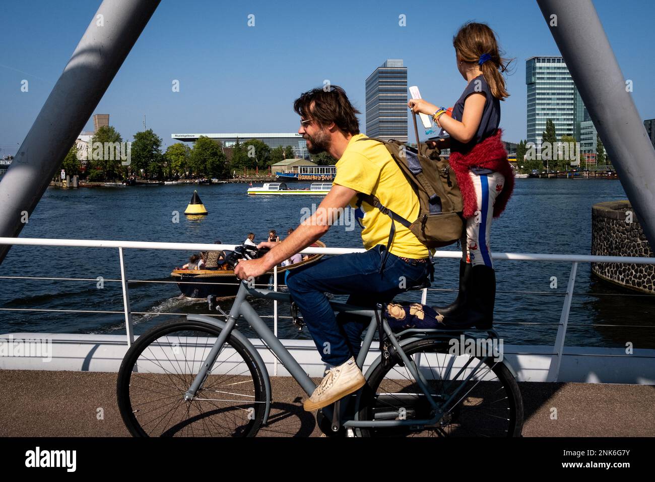 Netherlands, Amsterdam on 2021-09-03. Tourism, street scene and daily ...