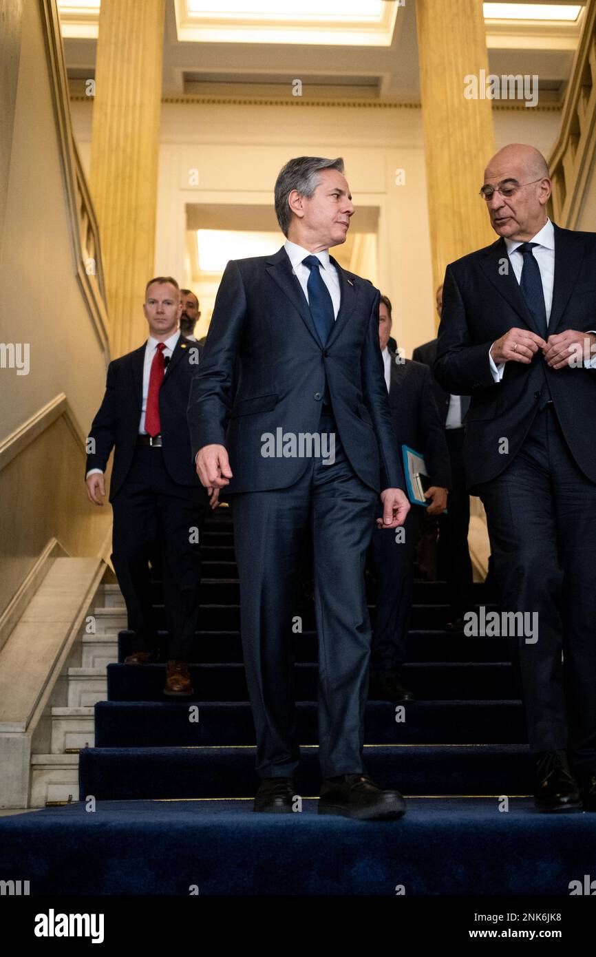 Greece, Athens on 2023-02-21. US Secretary of State, Head of the ...