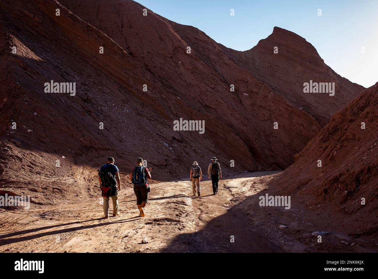Trekking in Quebrada del Diablo (Devil´s gorge), Atacama desert, near ...