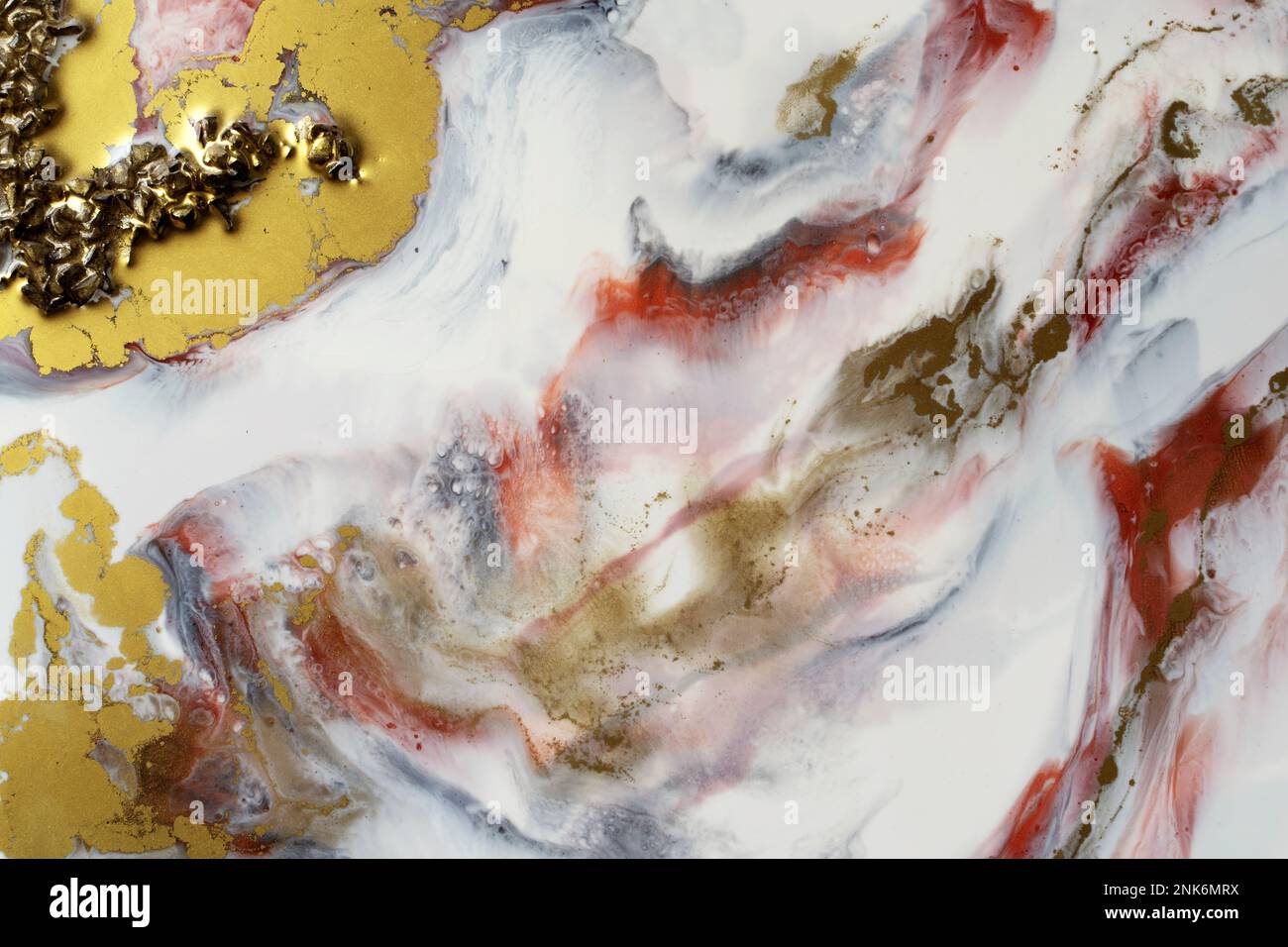 Epoxy resin art, imitation marble. Modern trendy hobby. Decorative ...