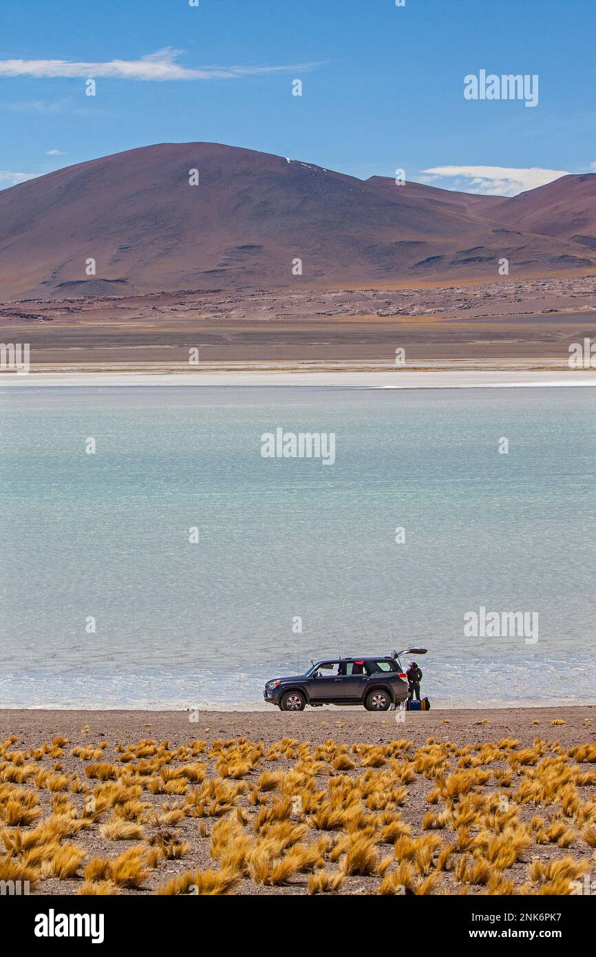 Salar (salt flats) or laguna (lagoon) de Tuyaito, also called Tuyajito ...