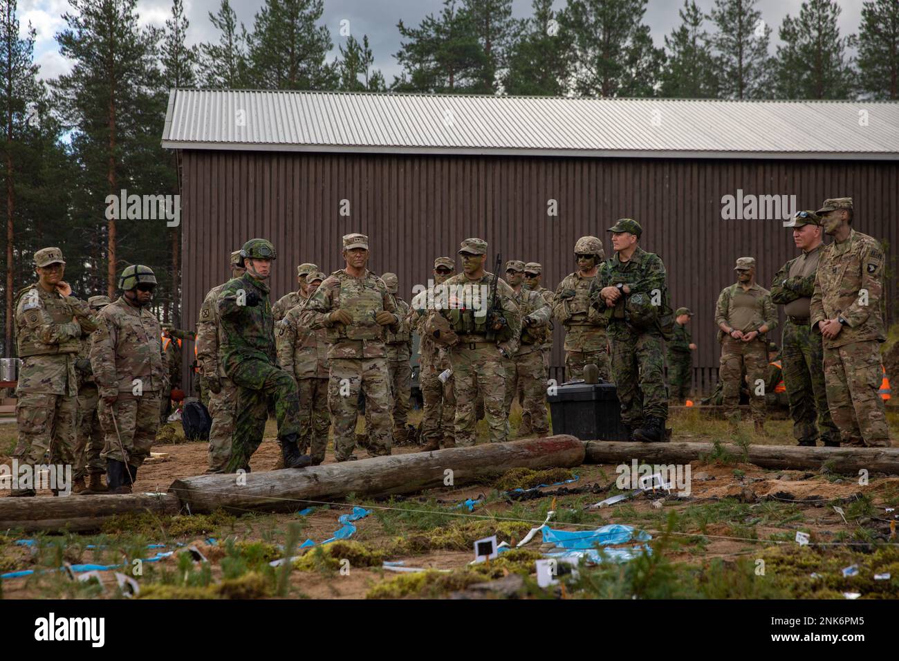 U.S. Army Maj. Gen. Joseph P. McGee, right, commanding general of the ...