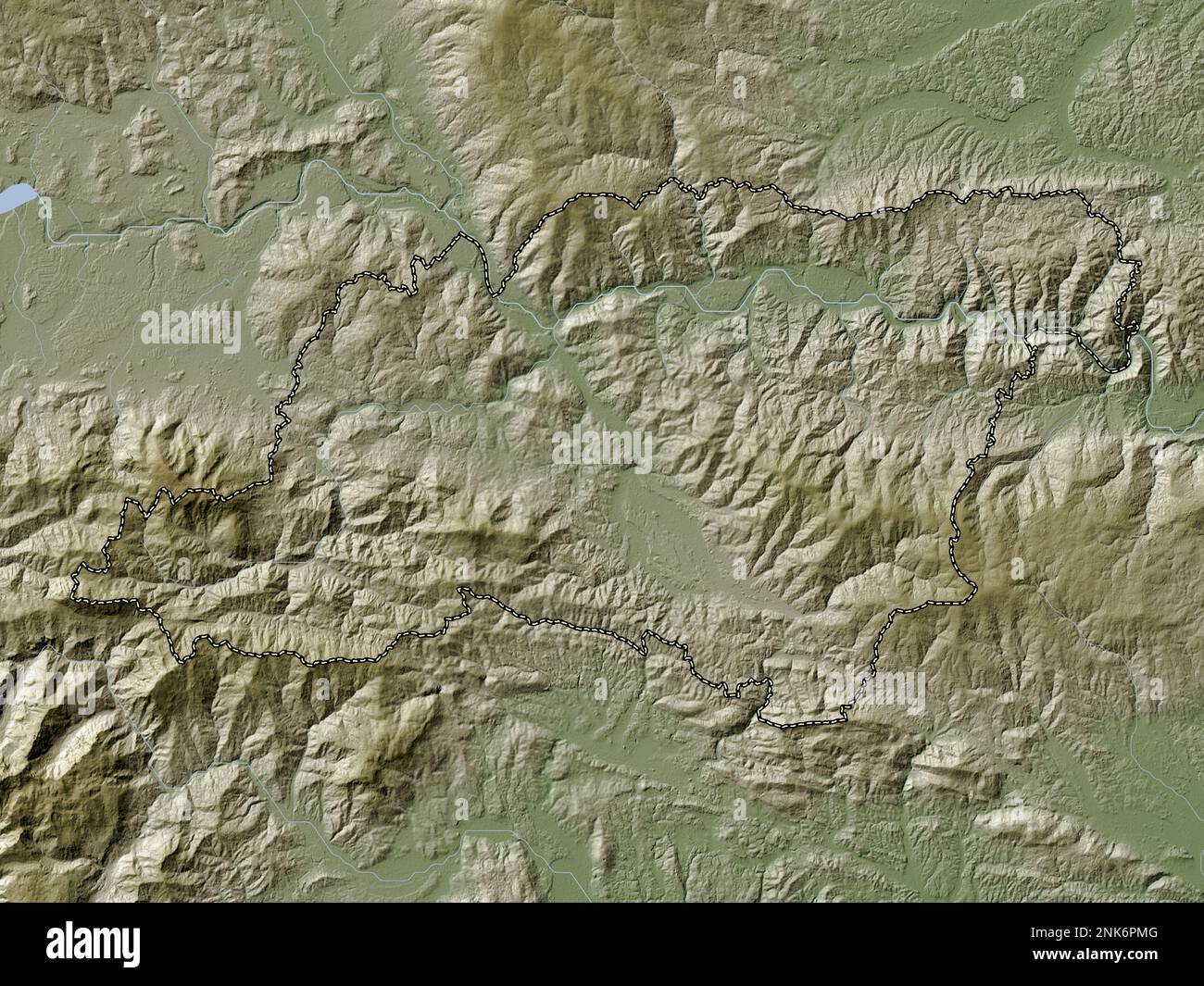 Koroska, statistical region of Slovenia. Elevation map colored in wiki ...