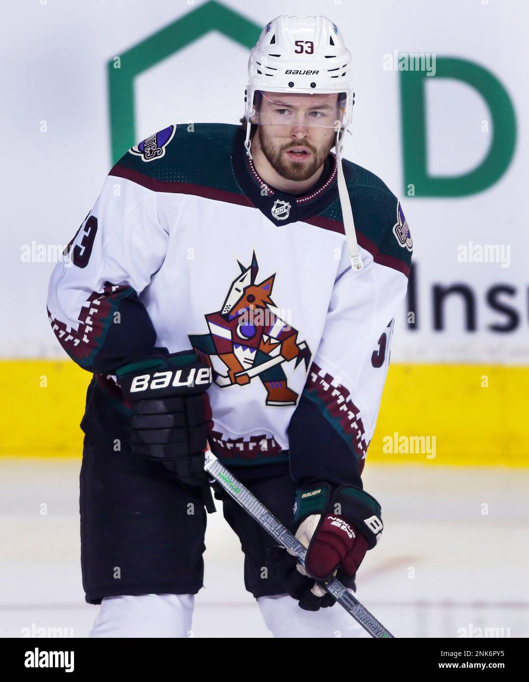 NHL profile photo on Arizona Coyotes player Michael Carcone at a game ...