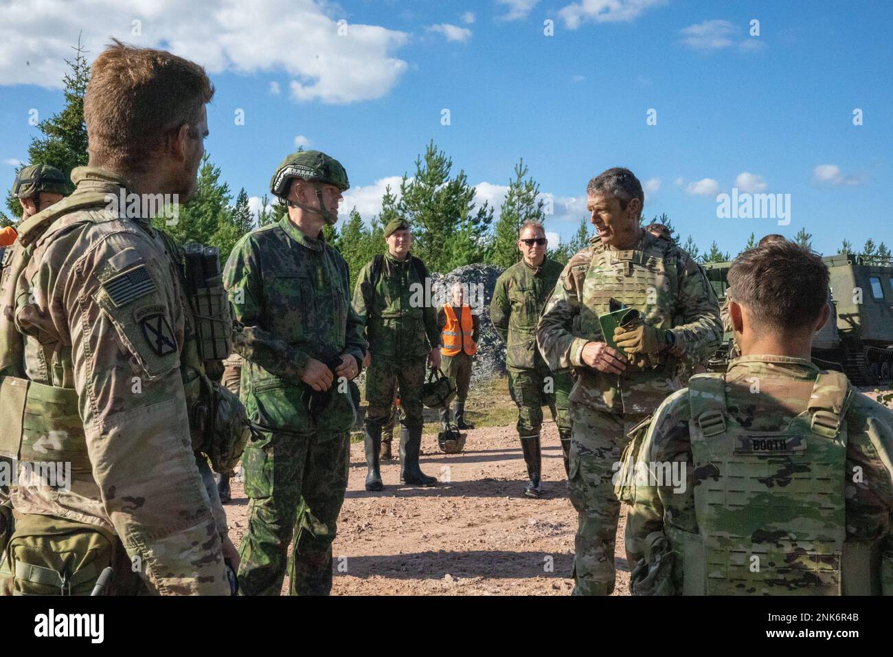 U.S. Army Maj. Gen. Joseph P. McGee, right, commanding general of the ...