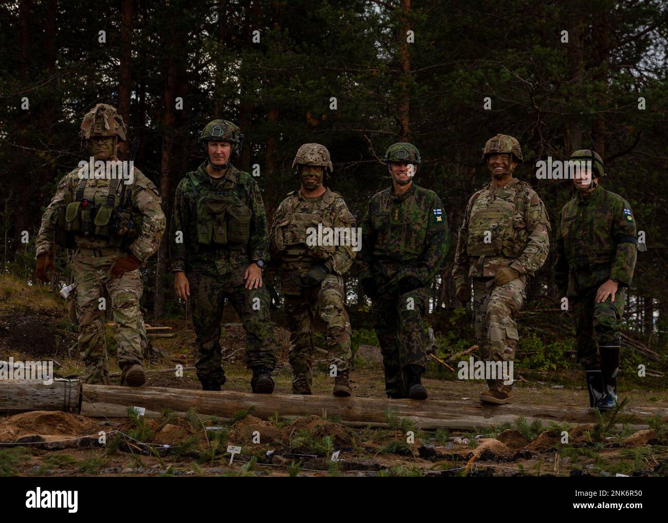 U.S. Army Maj. Gen. Joseph P. McGee, center right, commanding general ...