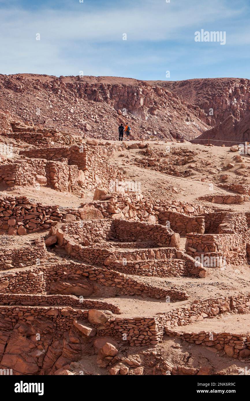 Pukara de Quitor, in San Pedro de atacama village, Atacama desert ...