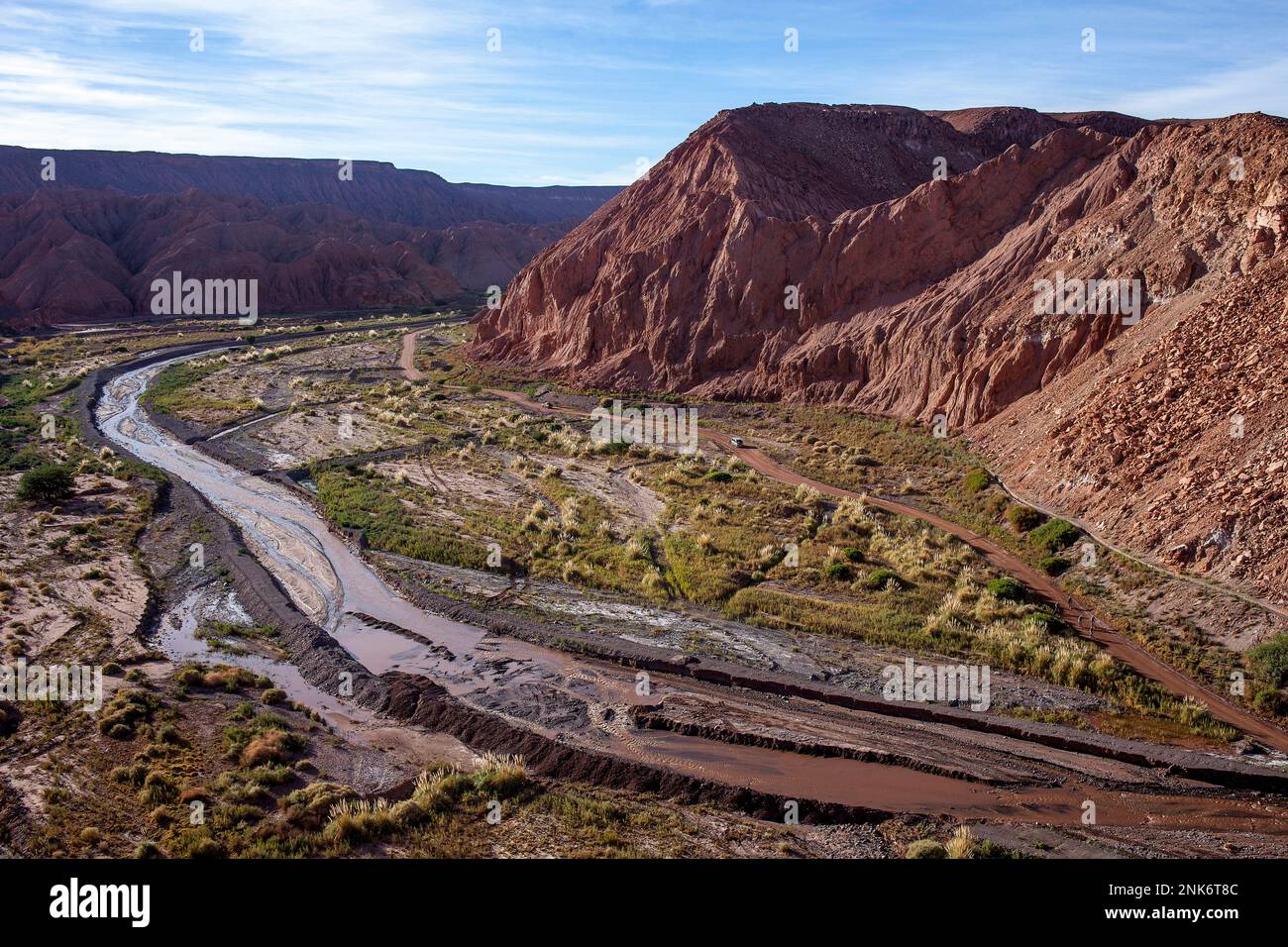 Valley of San Pedro river, near San Pedro de Atacama village, Atacama ...
