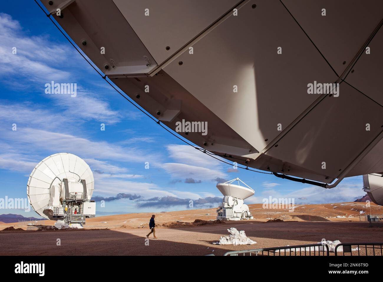 ALMA observatory, Antennas in plain of Chajnantor, 5000 meters of ...
